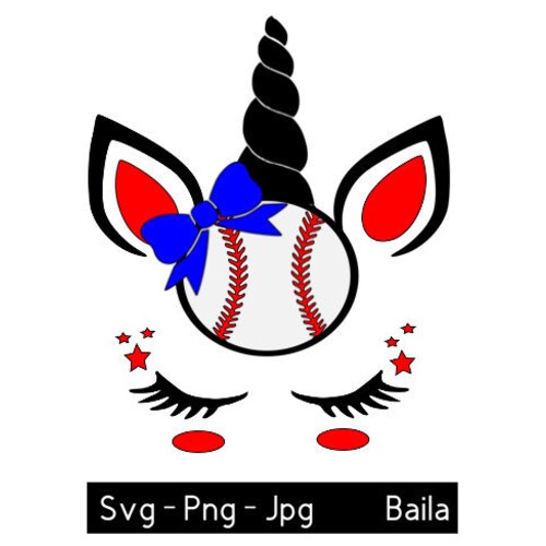 Unicorn Svg Baseball Unicorn Svg Unicorn Face Baseball Svg | Etsy