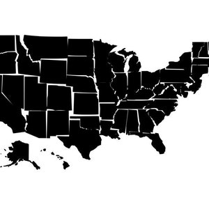 United States Map Svg - 50 State Shapes - Silhouette Cut File - Files ...