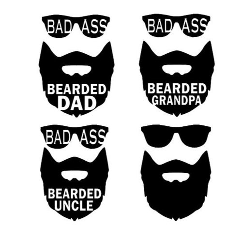 Bearded Dad Svg File Bearded Uncle Svg Bearded Grandpa - Etsy Canada