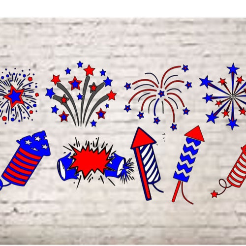 4th of July SVG Digital Download Star Svg Firework Clip Art July 4th ...