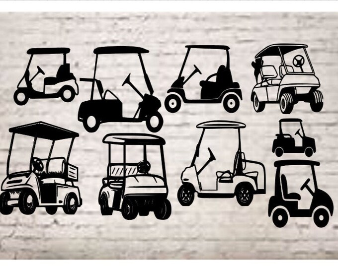 Golf Cart Svg, Files for Cricut, Silhouette Vector, Golf Cart Clip Art ...