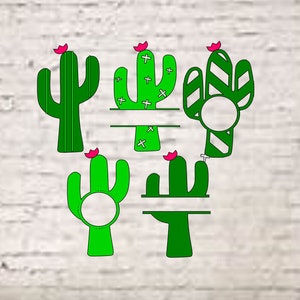 Cactus Monogram Svg Files for Cricut - Silhouette Cutting Files -cacti ...
