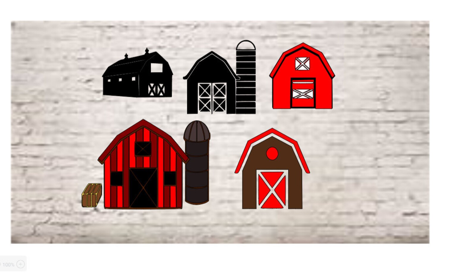 Barn Svg Files for Cricut, Barn Silhouette, Farm Barn Bundle, Clip Art ...