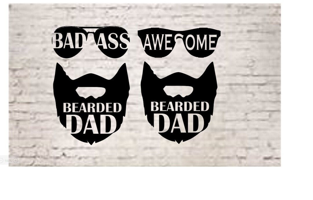 Bearded Dad Svg, Fathers Day Svg, Badass Bearded Dad, Beard Svg ...
