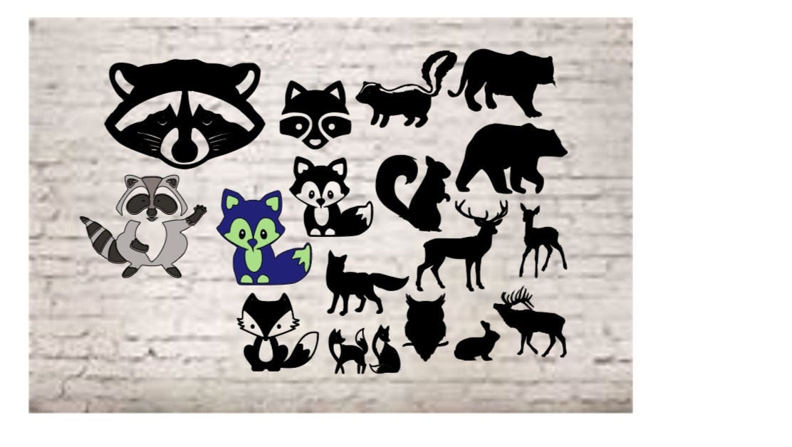 Woodland Animals Svg, Files for Cricut, Woodland Animal Cut File, Print ...