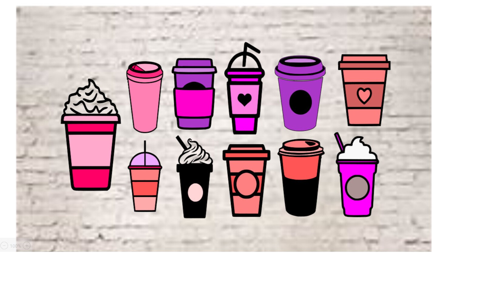 Coffee Cups Svg Coffee Mug Svg Frappe Svg to Go Svg Latte | Etsy