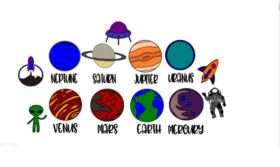 Planetas SVG Archivos para Cricut, Universo Svg, Júpiter Svg, Saturno ...