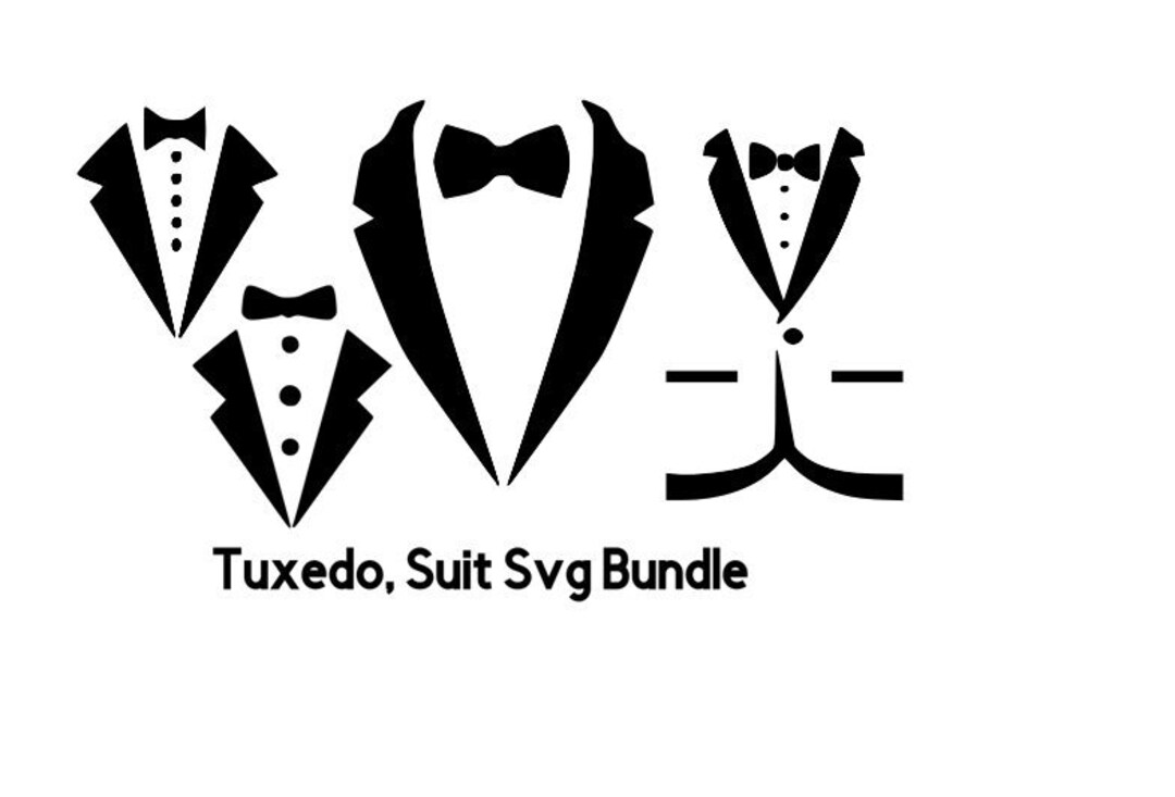 Tuxedo Svg Files for Cricut - Bow Tie Bundle - Suit Svg -shirt -black ...