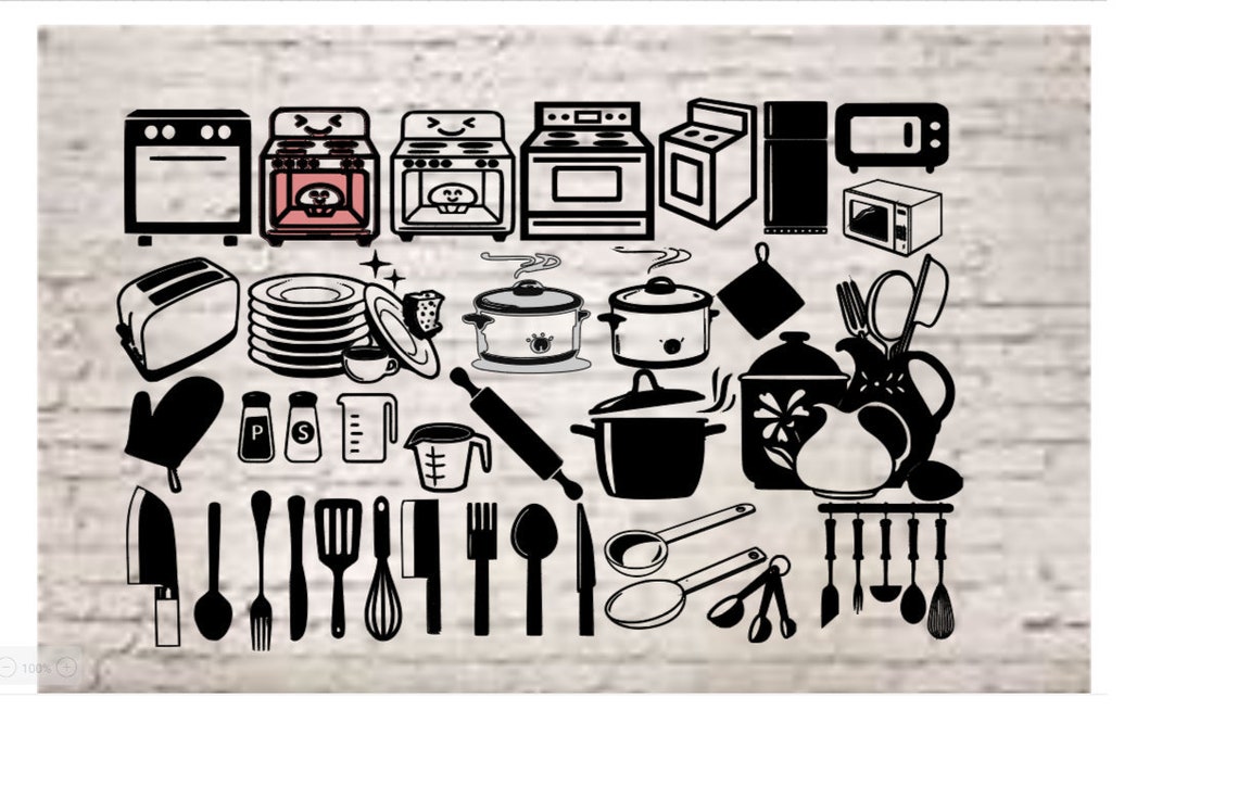 Kitchen Utensils Svg Files for Cricut Kitchen Appliances Svg | Etsy