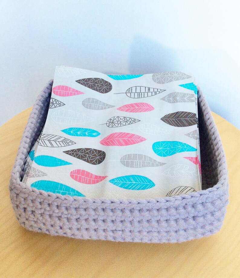 CROCHET PATTERN Rectangle crochet basket crochet organising | Etsy