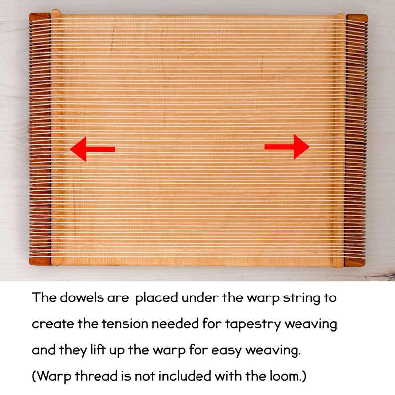 Portable Wooden Weaving Loom Kit, Tapestry Needle & Tote (9x12 Inches ...