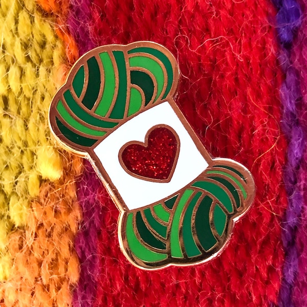 Yarn Enamel Pin - Etsy