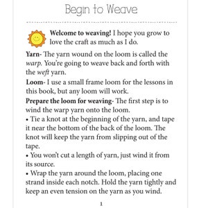 Beginners Weaving Book, Learn to Weave on a Small Loom - Etsy