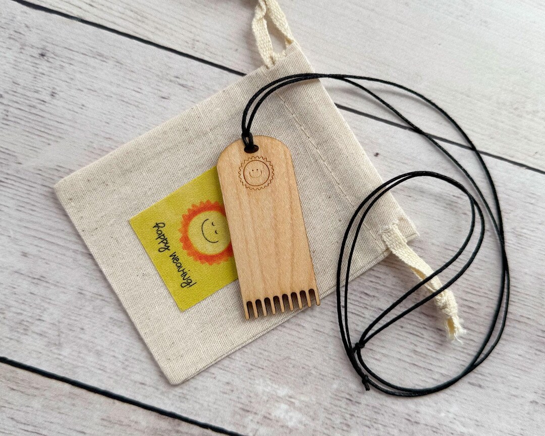 Maple Wood Mini Tapestry Beater - Weaving Comb With Necklace - Etsy
