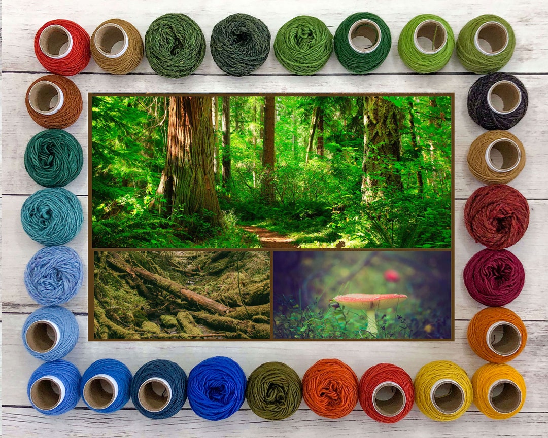 Nature Yarn Kit, Woodland Colors, Weaving Yarn Kit, Tapestry Yarn Kit ...