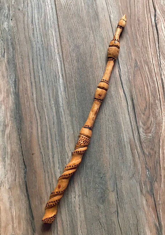 Twisted Wand Hand Carved Wizard Witch Magic Custom - Etsy