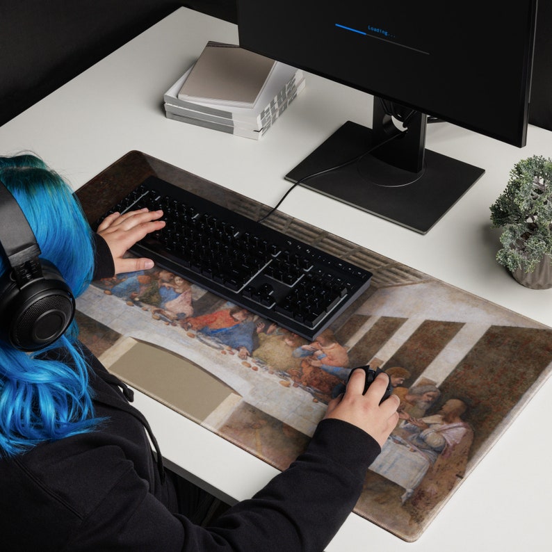 The Last Supper 36x18 XXL Gaming Mouse Pad, Leonardo Da Vinci Extra ...