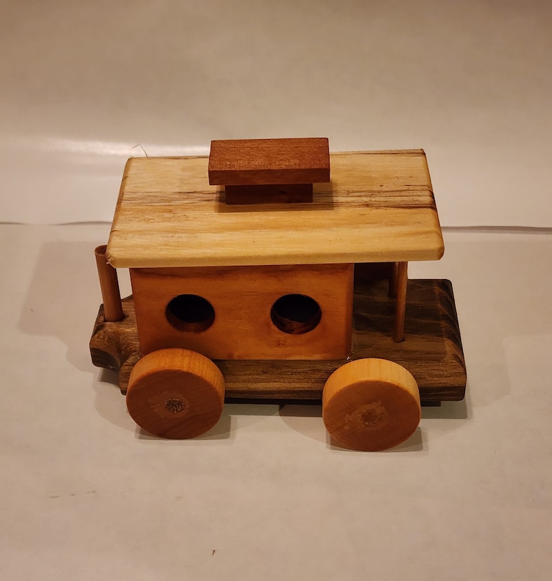 Hand Made Wooden Animal Train Set - Etsy