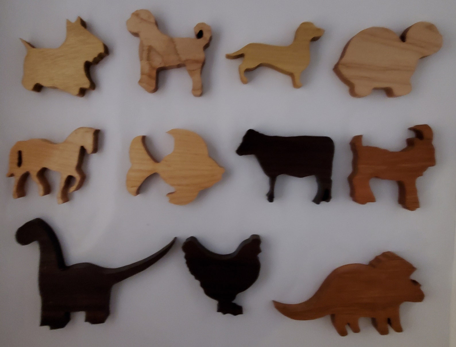 Hand Made Wooden Animal Train Set - Etsy