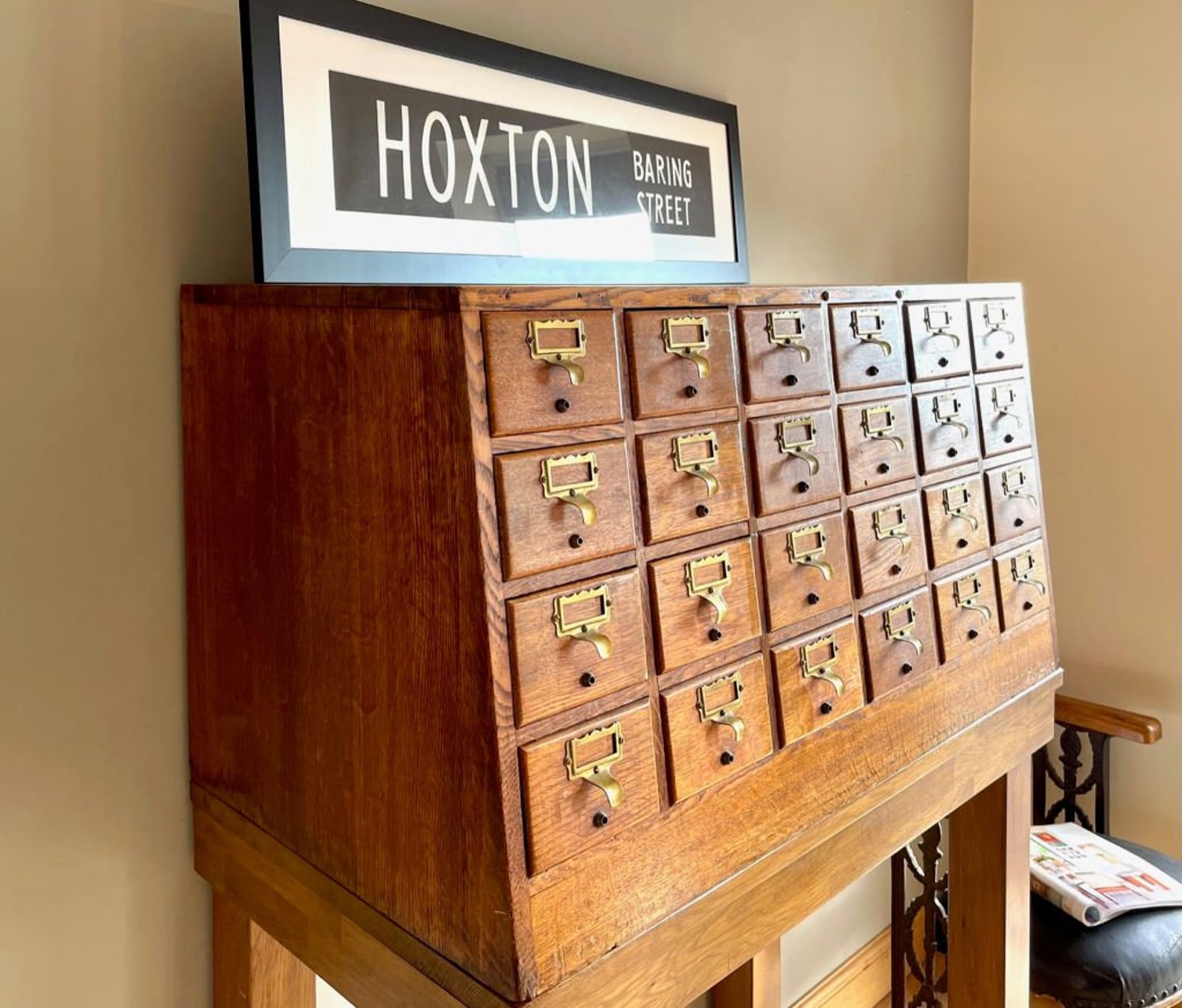 Early 20th Century Index Card Drawers on Bespoke Oak Stand - Etsy UK