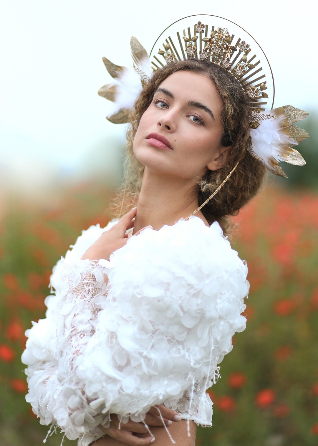 An Angel Halo Crown, Halo Gold Crown, Gold Halo Crown, Headpiece ...