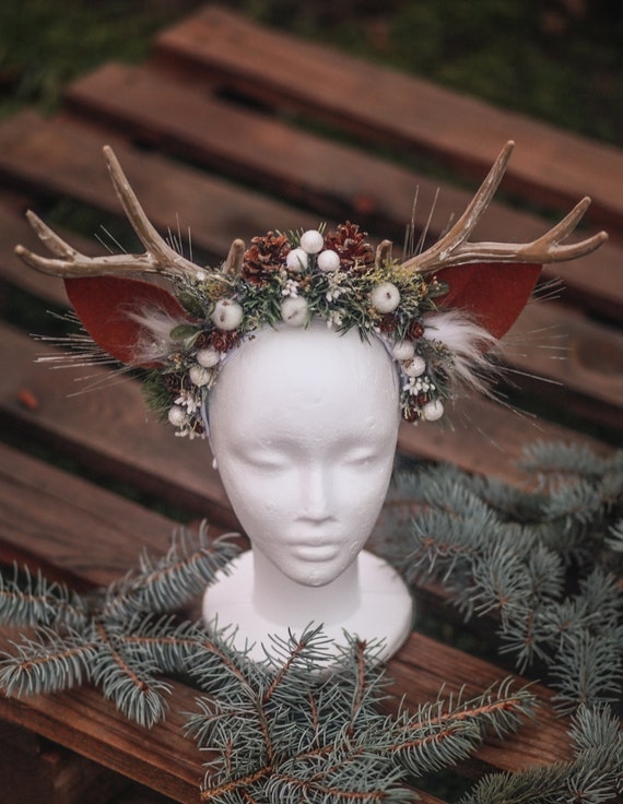 Christmas antler headband store