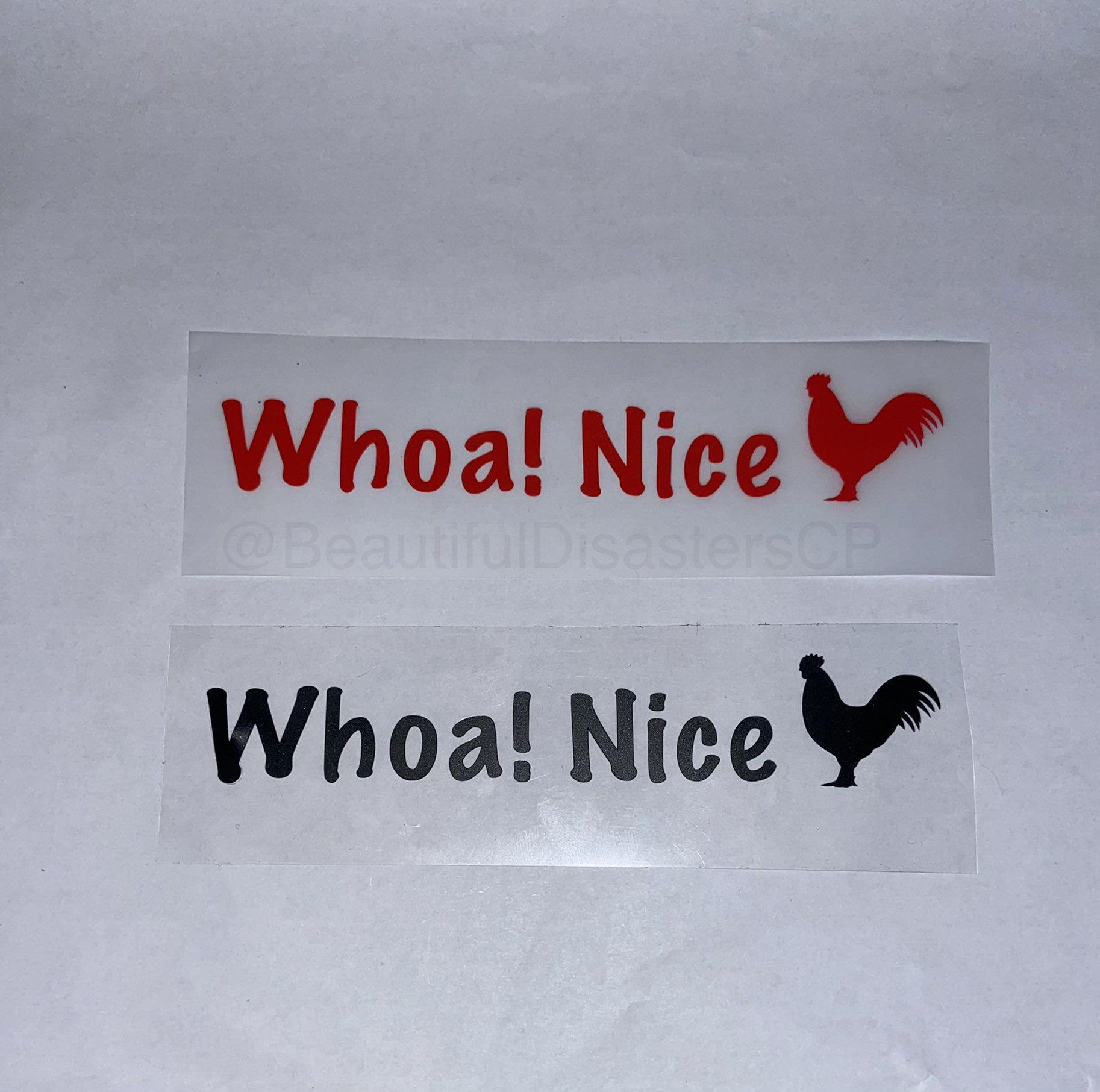 Whoa Nice cock Chicken Sticker. Funny Toilet Decal Sticker. - Etsy
