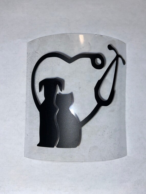 Paper Bumper Stickers Animal hospital Vet school graduate window ...