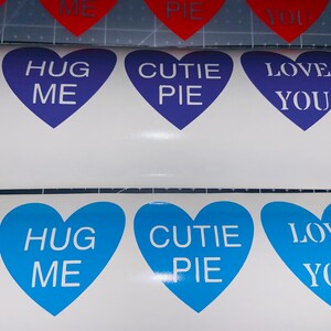 Premium Vinyl Conversation Hearts. Valentine Crafts Decal. Valentines ...