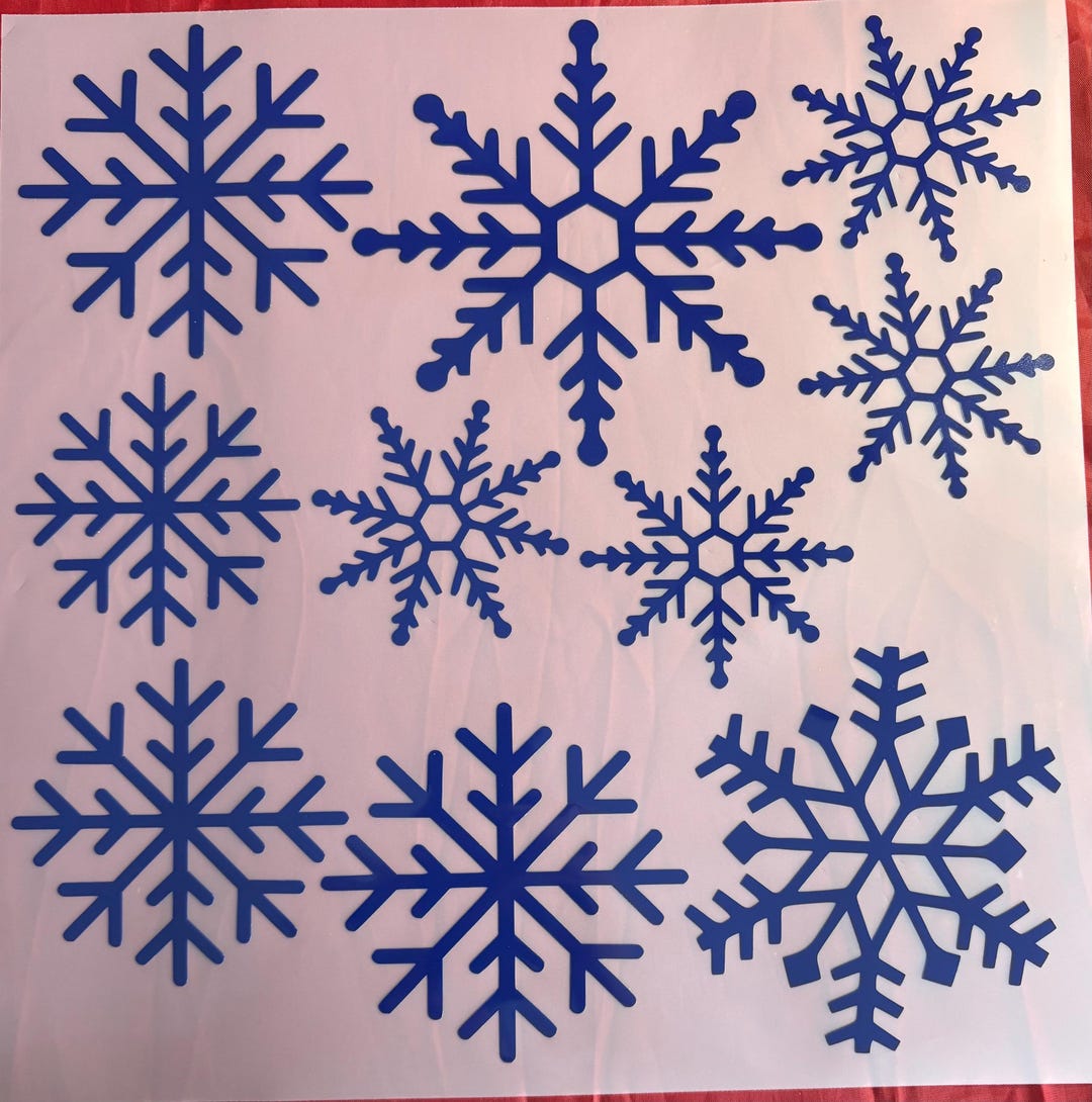 Set of 10 Snowflake Decals. Snowflake Sticker Decals. Birthday Party ...