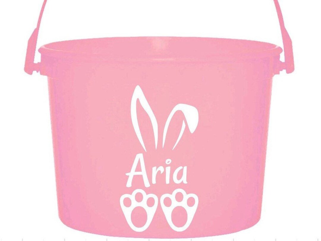 Easter Bucket Name Decal. Easter Bunny Buckets. Easter Name Decal ...
