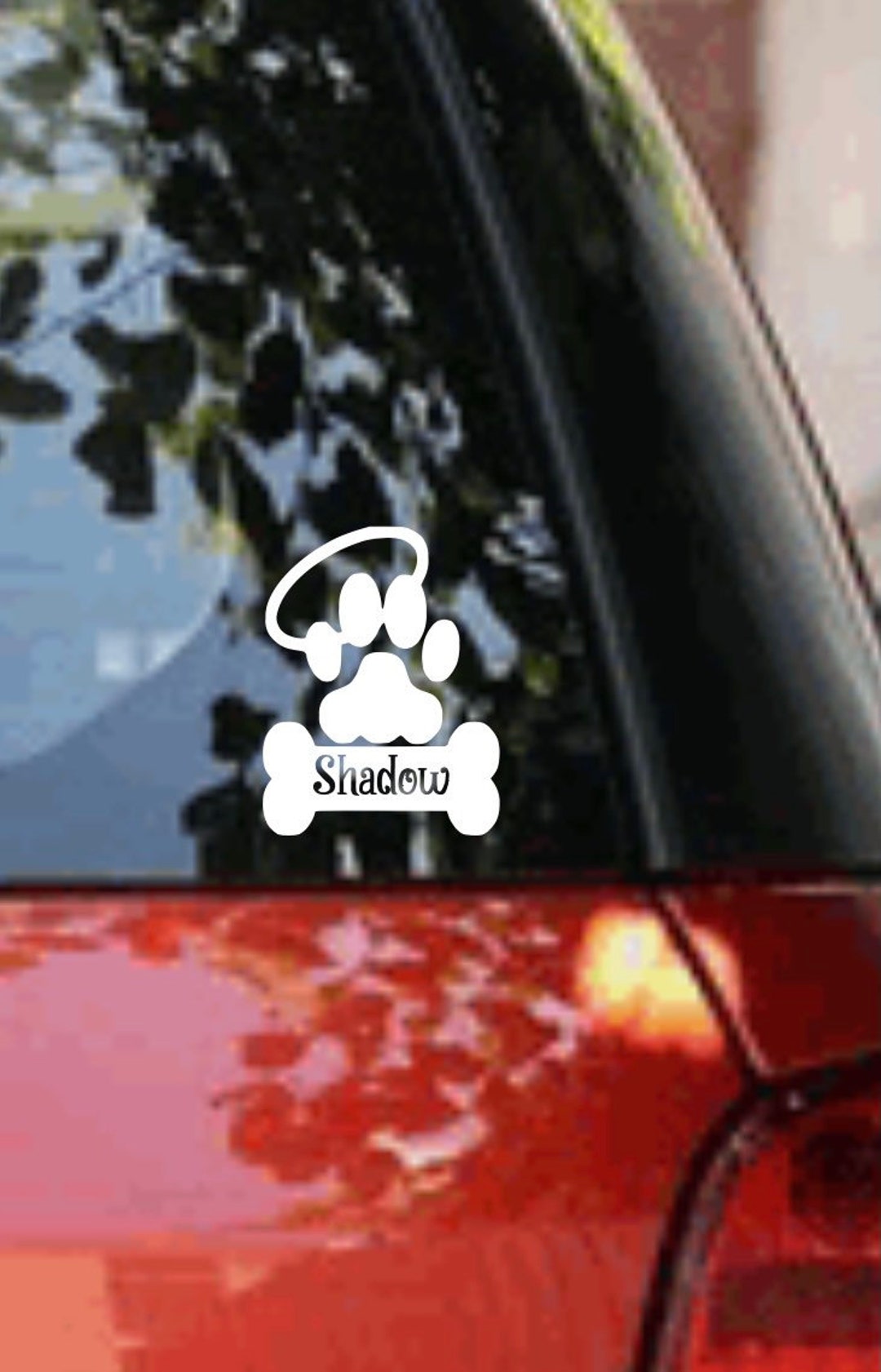 Pet Memorial Name Decal Sticker|pet Loss Decal Sticker|paw Print ...