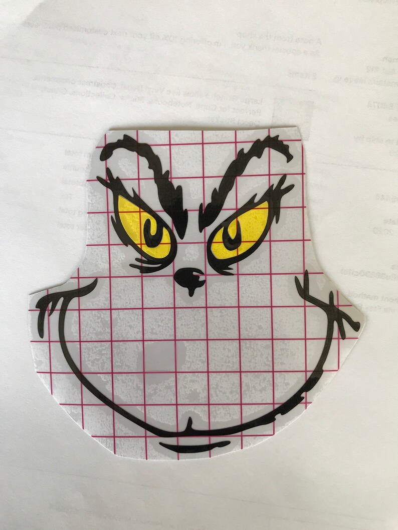 Large Grinch Face Decal. Grinch Pitcher Sticker. Grinch Punch | Etsy