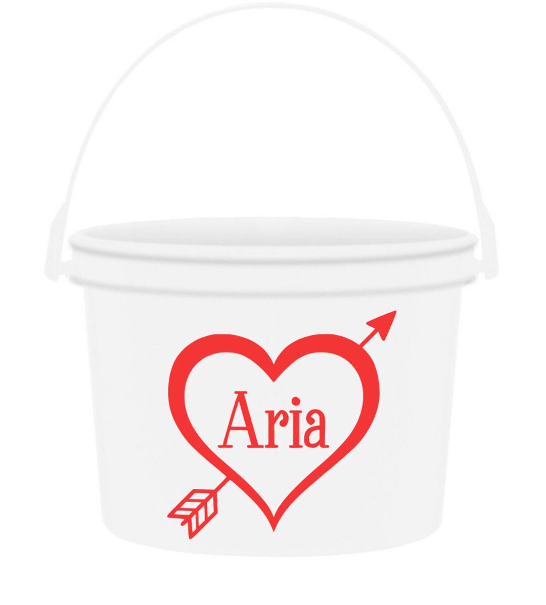 Valentine Heart Name Decal. Valentine Buckets Decal. Custom Heart Name ...