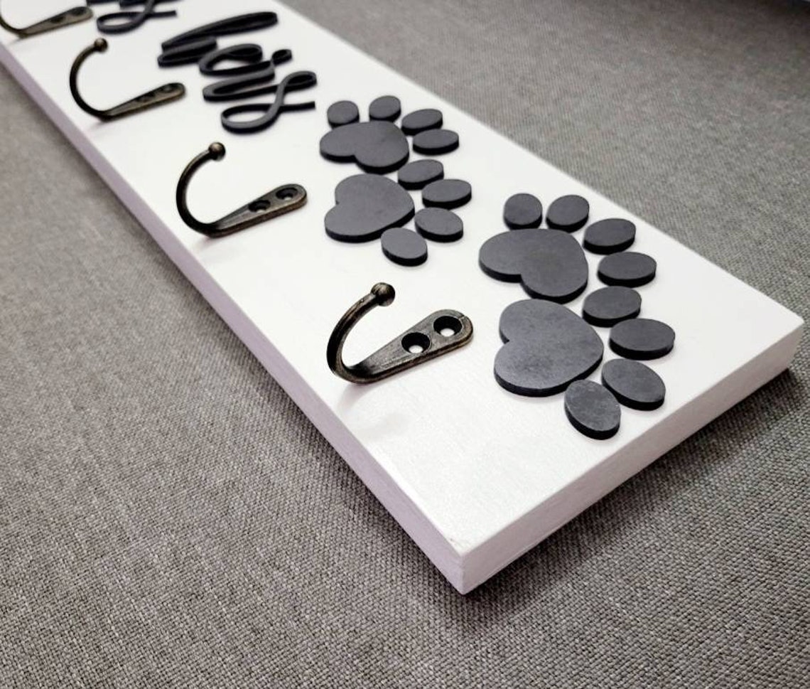 LASER CUT Key Hanger Dog Leash Holder Entryway Organizer - Etsy