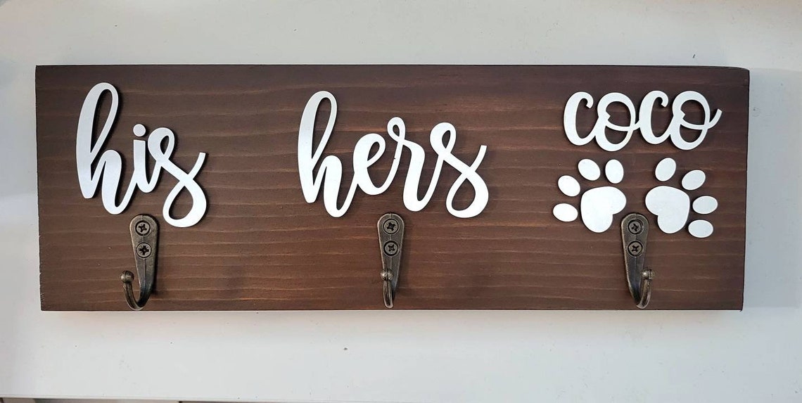 LASER CUT Key Hanger Dog Leash Holder Entryway Organizer - Etsy