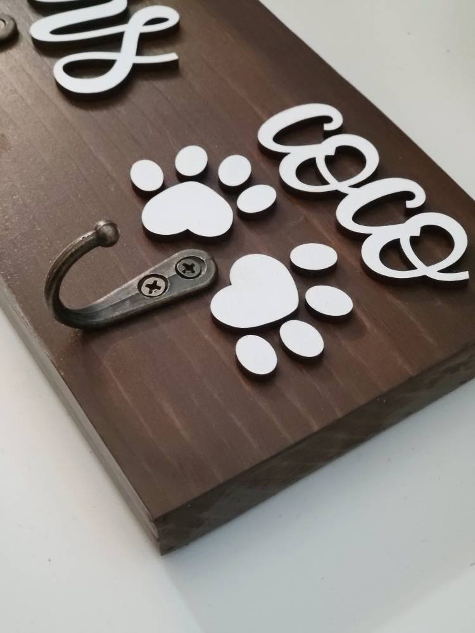 LASER CUT Key Hanger Dog Leash Holder Entryway Organizer - Etsy