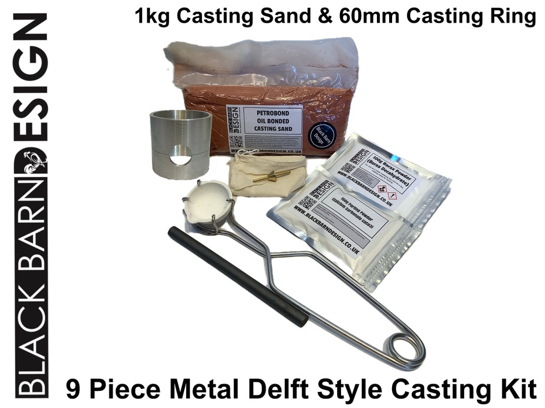 9 Piece Delft Style Sand Casting Bundle for Casting Gold Silver Bronze ...