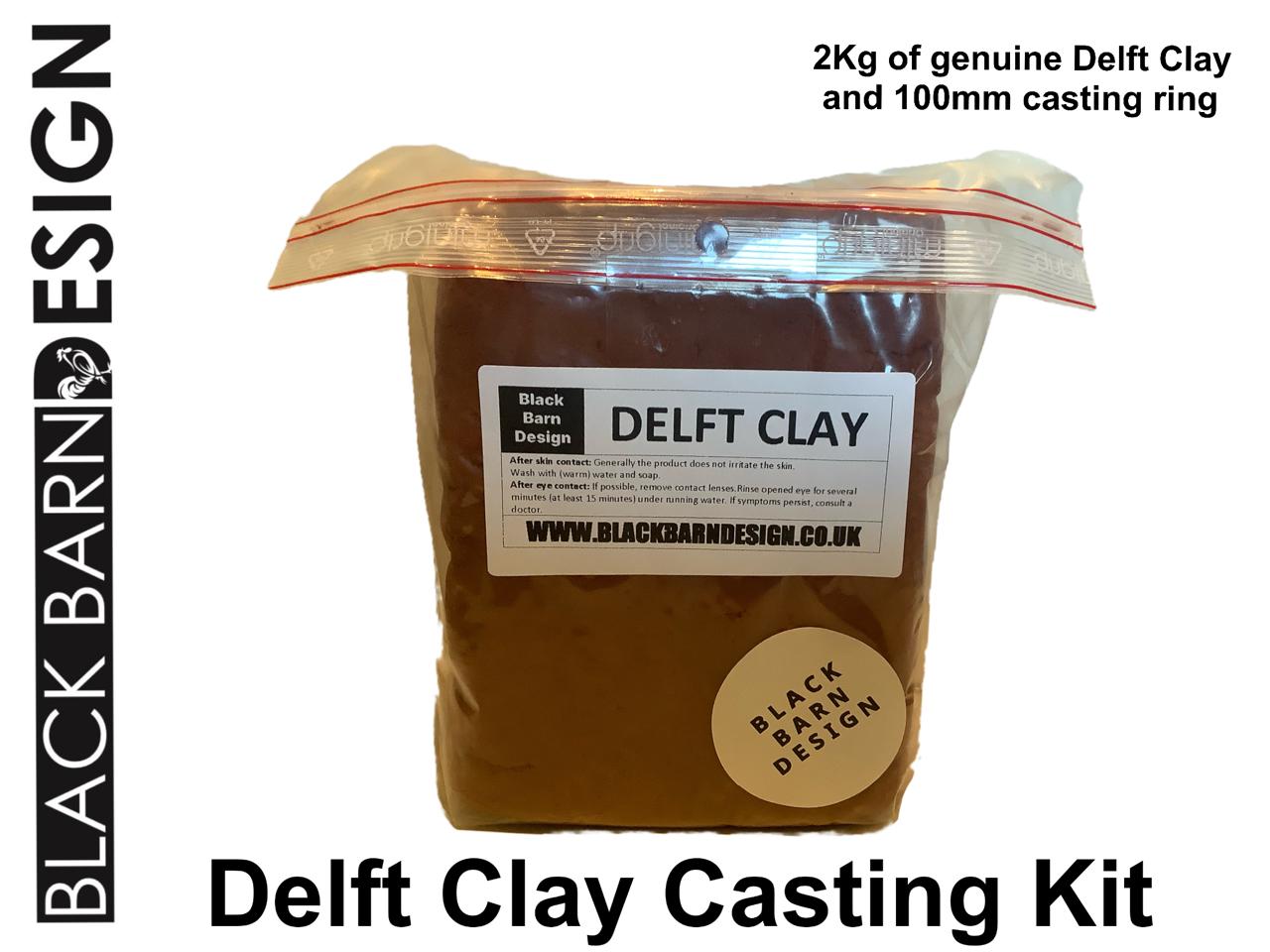 Delft Casting Kit 2kg Genuine Delft Clay 100mm Aluminium Casting Ring ...