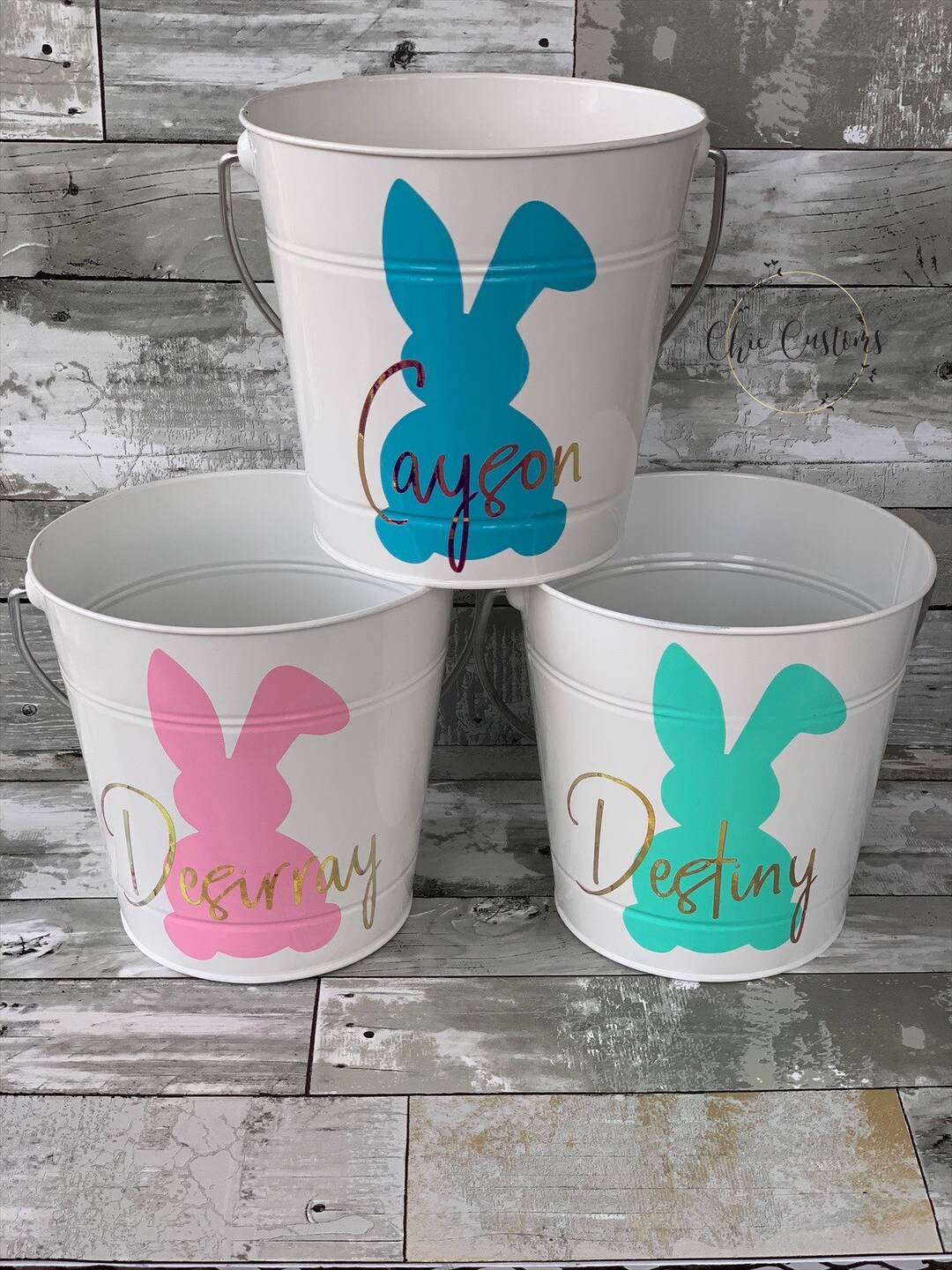 Easter Pail - Easter Bucket - Personalized Easter Bucket - Metal Easter ...