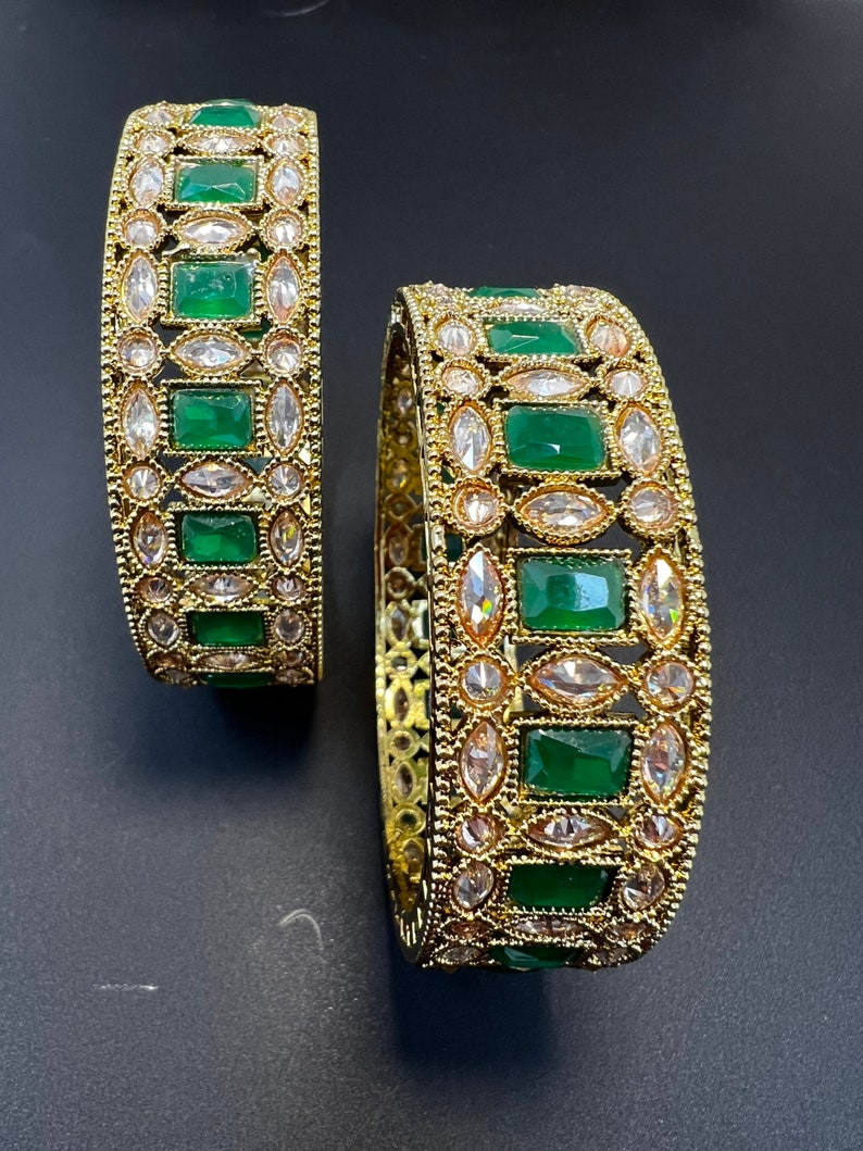 Jadau Kada/ Pachali Bangles/ Ruby Bangles/ Polki Bangles/ - Etsy