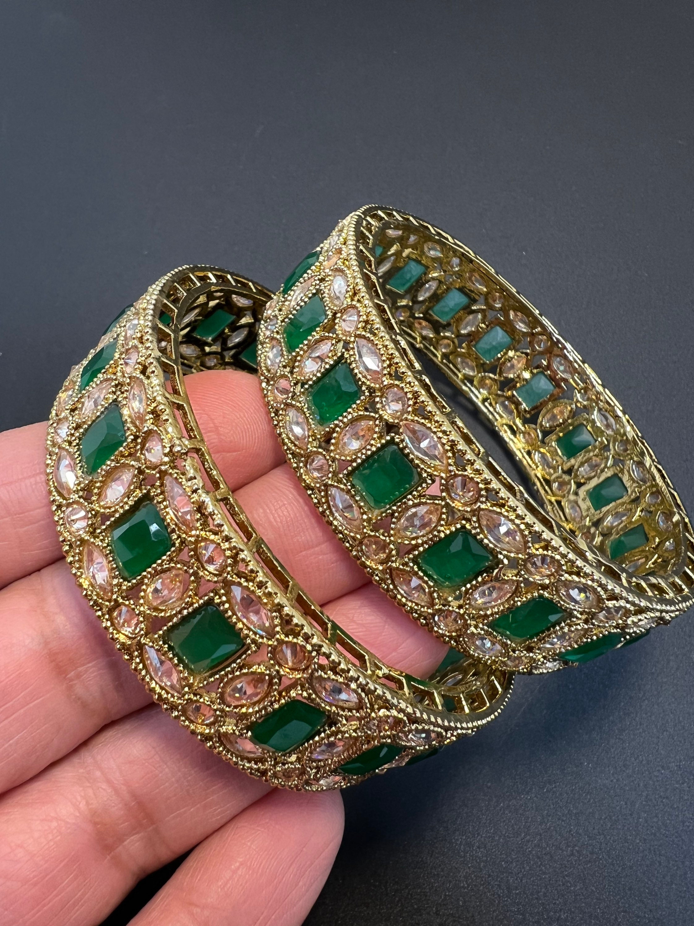 Jadau Kada/ Pachali Bangles/ Ruby Bangles/ Polki Bangles/ - Etsy