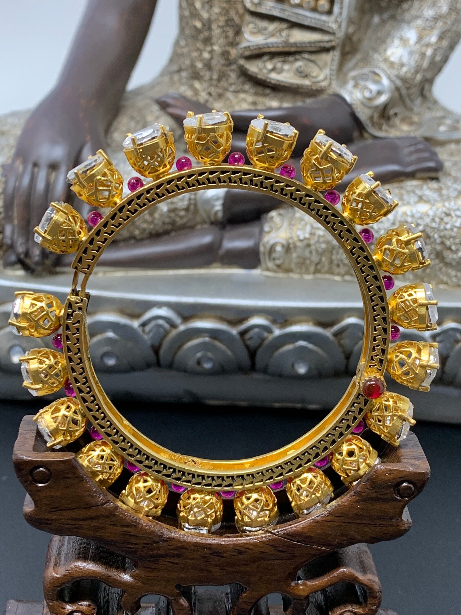 Jadau Kada/ Pachali Bangles/ Ruby Bangles/ Polki Bangles/ Meenakari ...