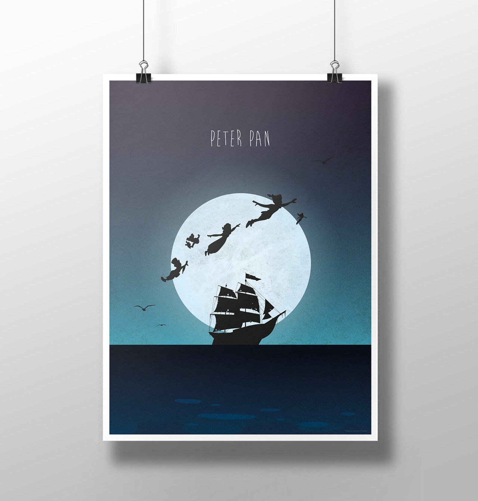 Peter Pan Minimal Poster | Etsy