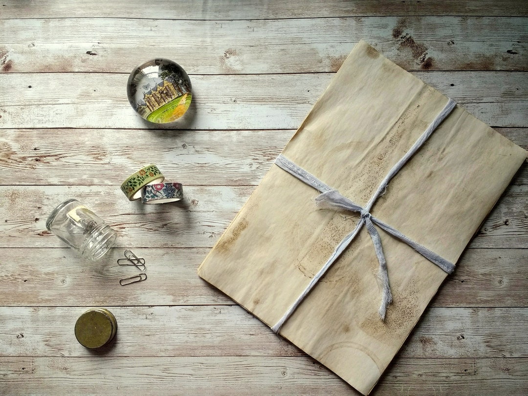 Coffee Mug Rings and Splatters Coffee Dyed Paper Pack A4. Hand Dyed ...