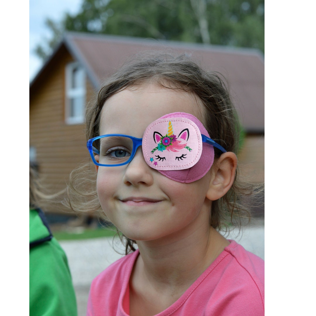 Fully Obscured Eye Patch/ Kids Eye Treatment/ Rose Unicorn/ Girls Eye ...