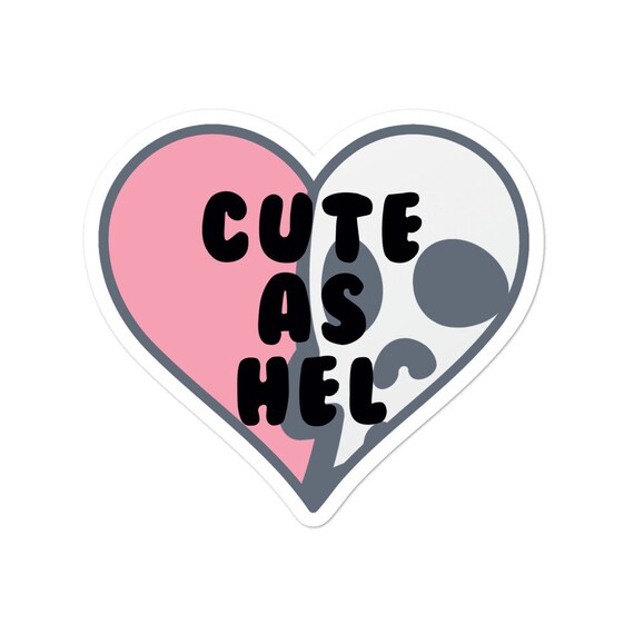 CUTE AS HEL stickers | Etsy