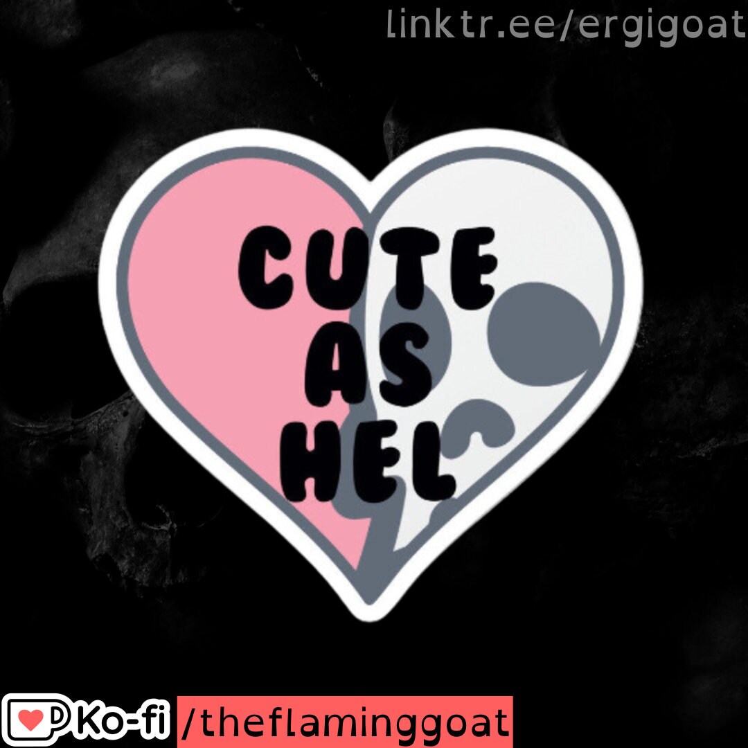 CUTE AS HEL Stickers* - Etsy