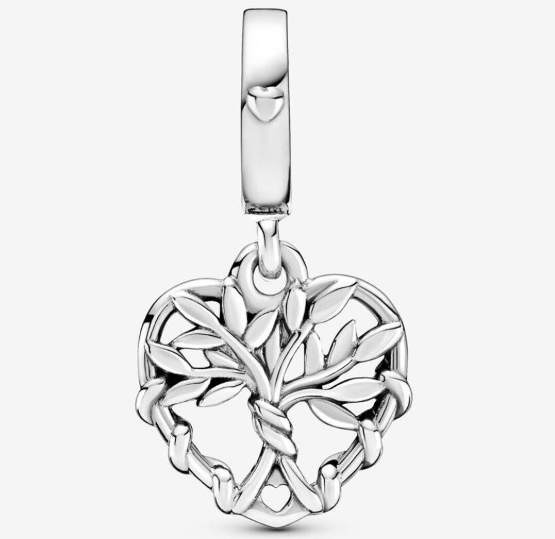 Pandora S925 Silver Heart Family Tree Dangle Charm - Etsy
