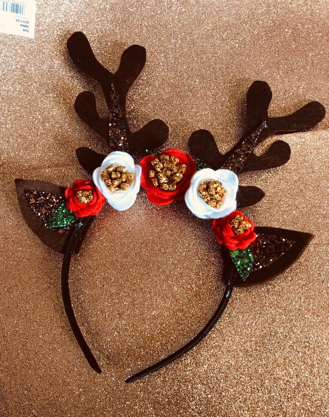 CHRISTMAS REINDEER ANTLER Headband Adult or Child Size Hair Accessory ...